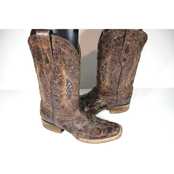 Corral | Shoes | Corral Vintage Western Cowboy Rodeo Square Toe Boots ...
